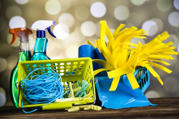 Composition of cleaning products Stock Photo by ©dianaduda 74177685