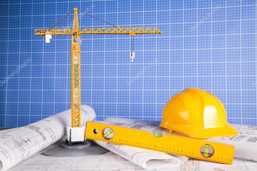 Buildings under construction and cranes. Building projects — Stock ...