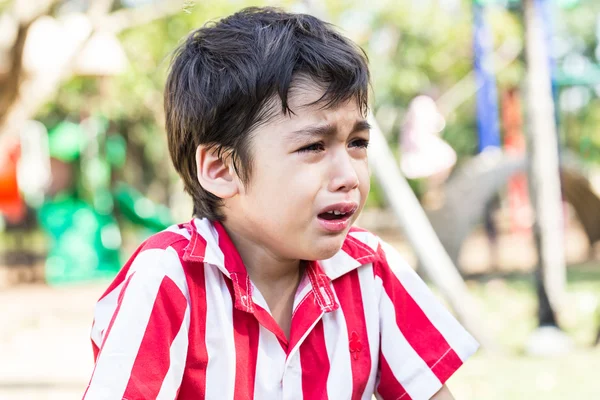 Little boy Bleeding at the mouth and mother help first aid to hi Stock ...