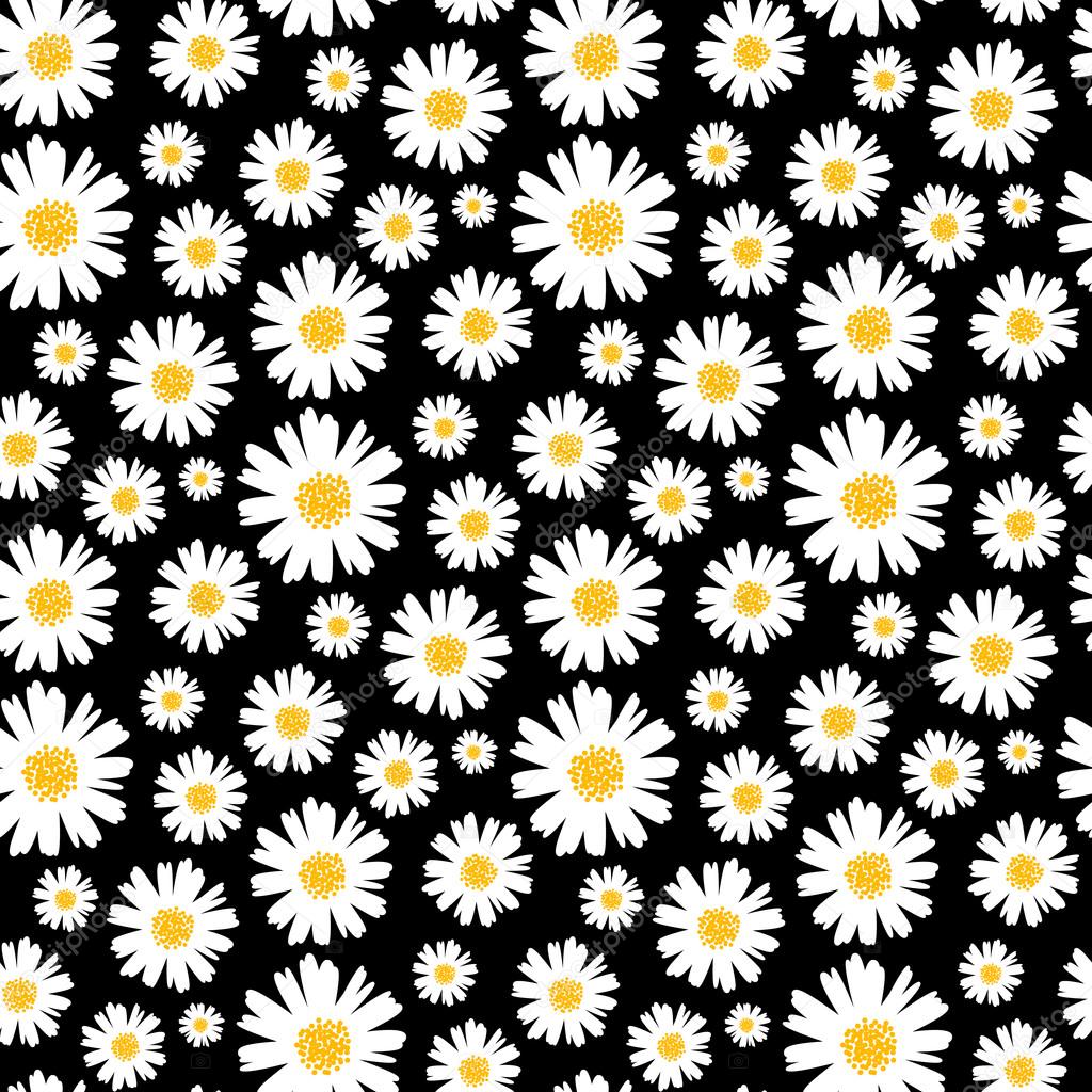 Daisies Pattern Background
