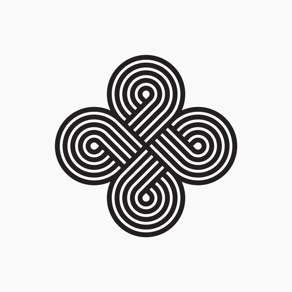 Twisted lines, vector element, intertwined pattern, isolated object Stock Vector Image by ...