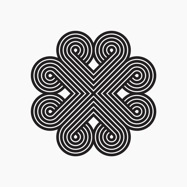 Twisted lines, vector element, intertwined pattern, isolated object Stock Vector Image by ...