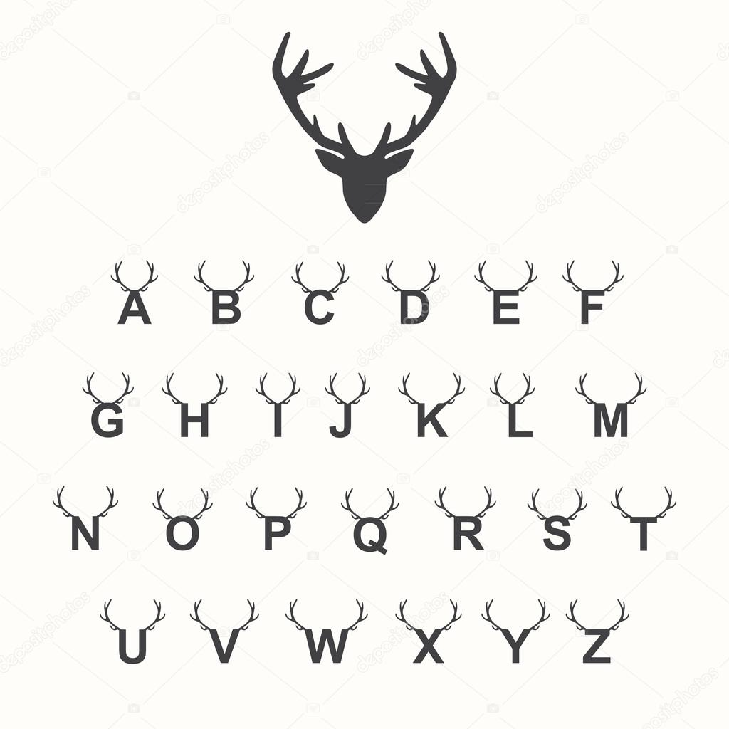 Antler Letter Art
