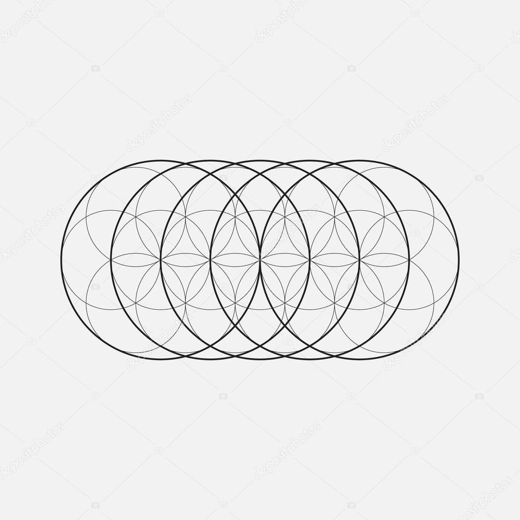 Elemento geométrico, círculos, diseño de líneas 2022
