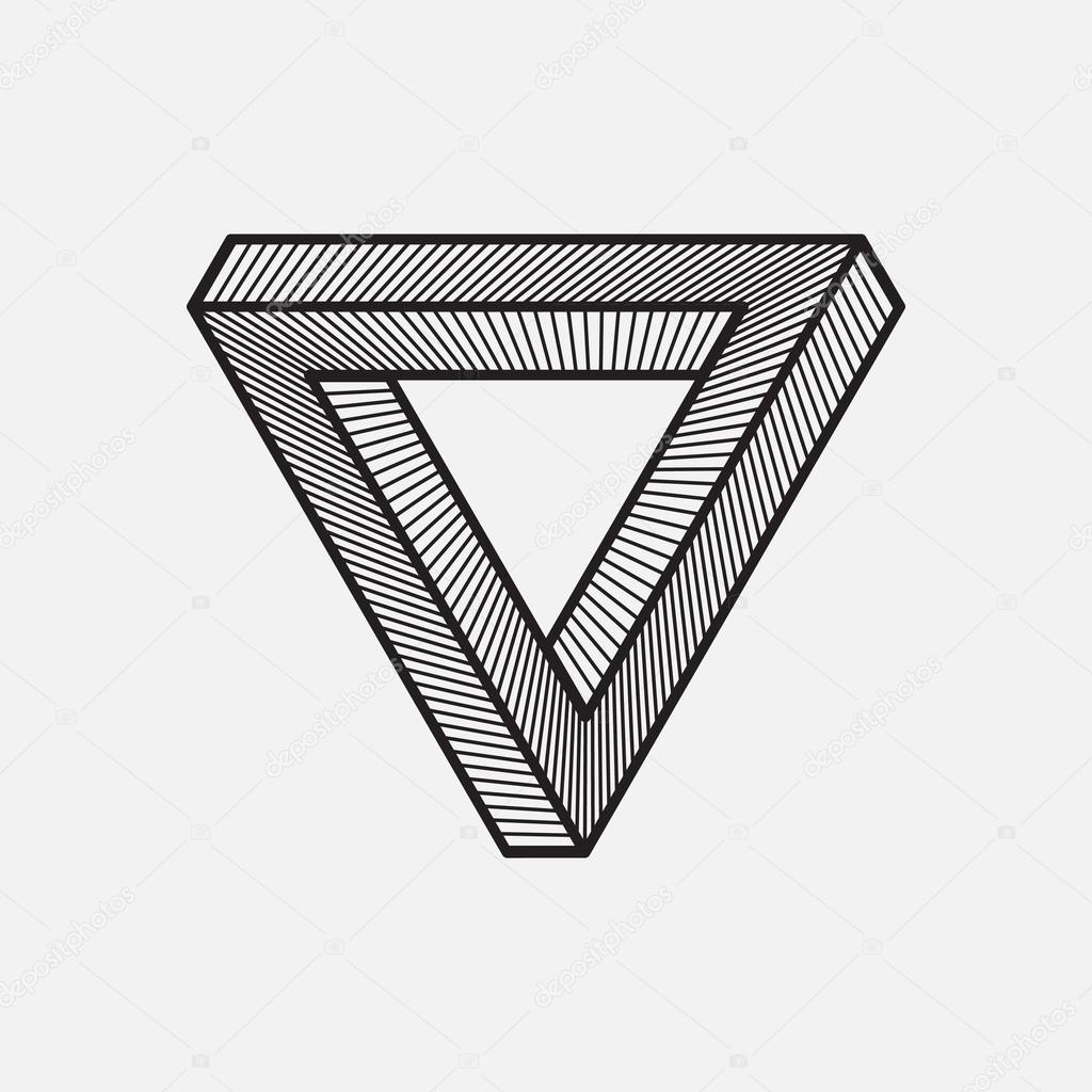 Impossible triangle, geometric element, vector illustration Stock ... Impossible triangle, geometric element, vector illustration Stock ...