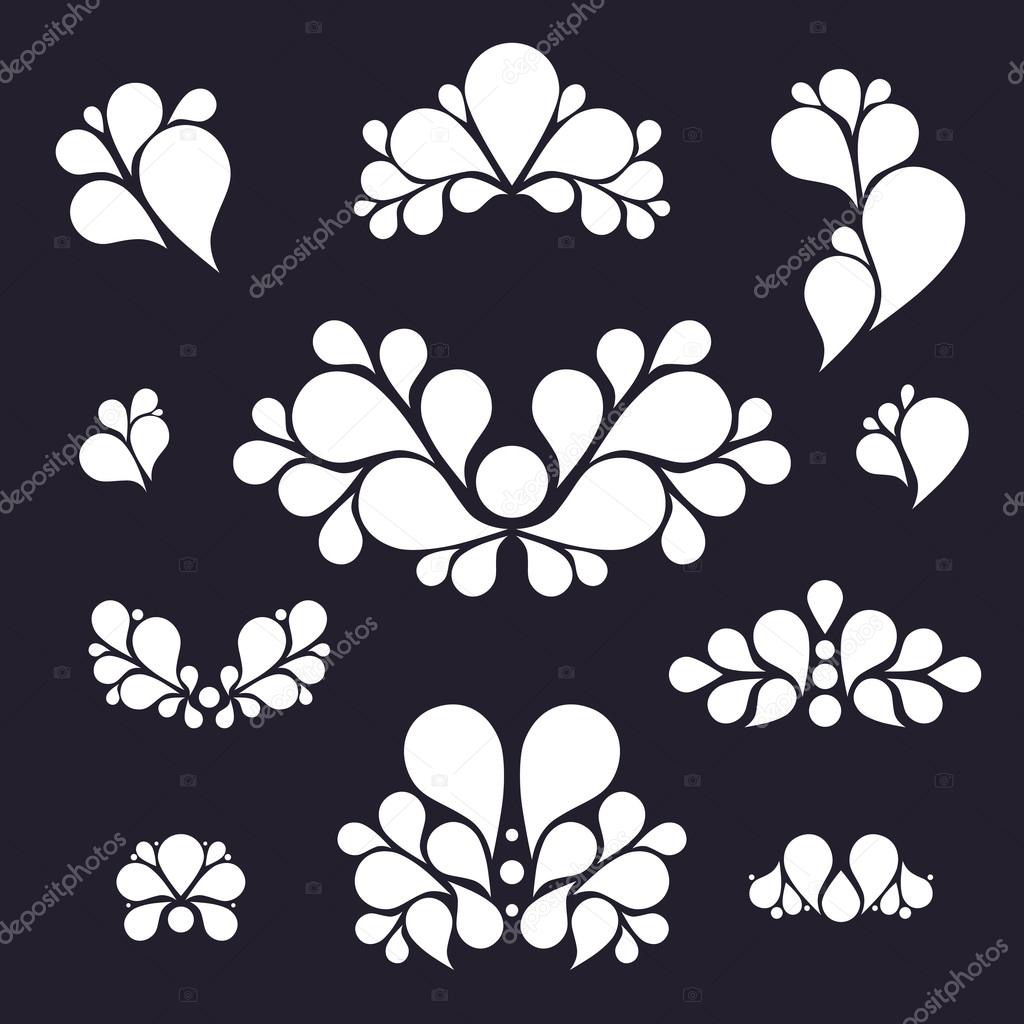 Set of tear drop elements Stock Vector Image by ©kovalto1 #77503592