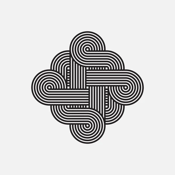 Twisted lines, vector element, intertwined pattern, isolated object Stock Vector Image by ...