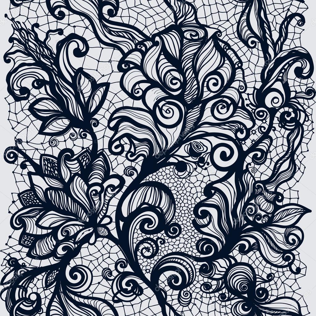 White Flower Lace Pattern