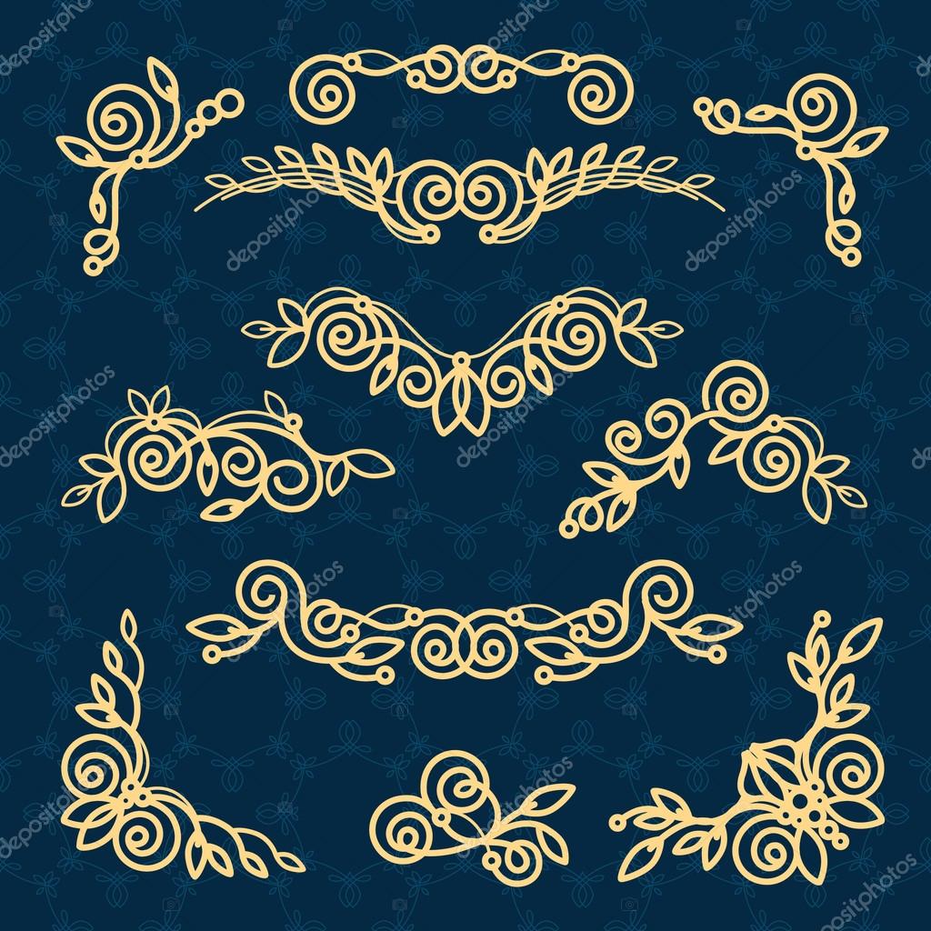 Line frame design elements Stock Vector Image by ©Deedman #69389199