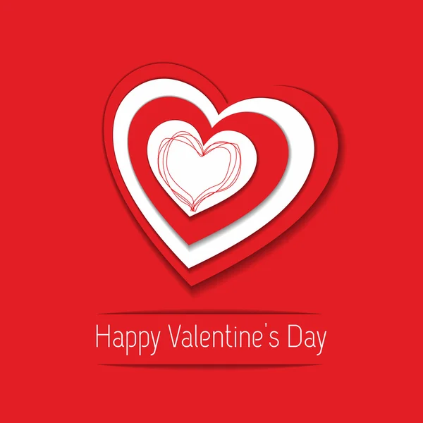 Holiday Card. Heart from paper. Valentines day — Stock Vector © iktash2 ...