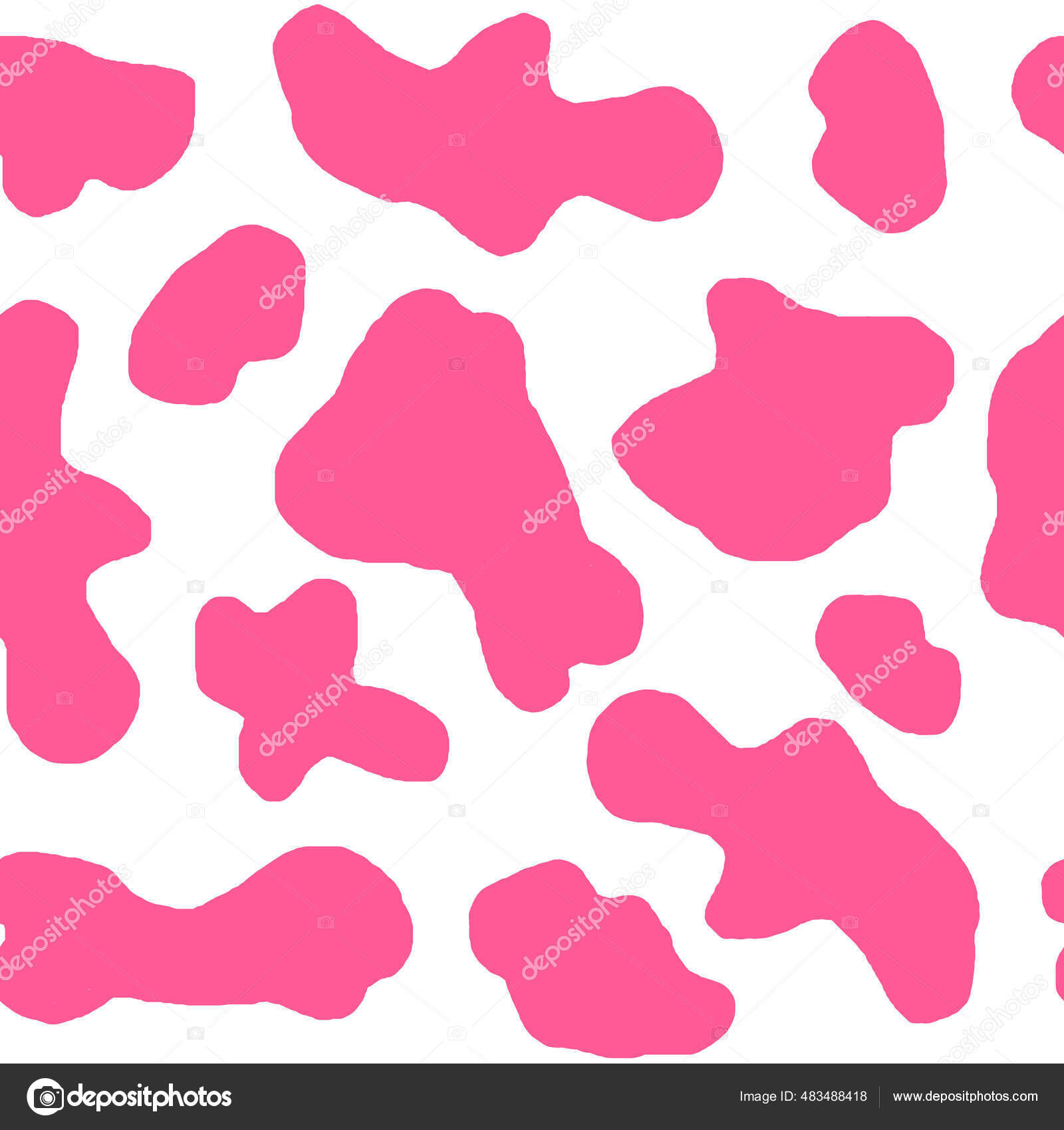 Pink Cow Print Background