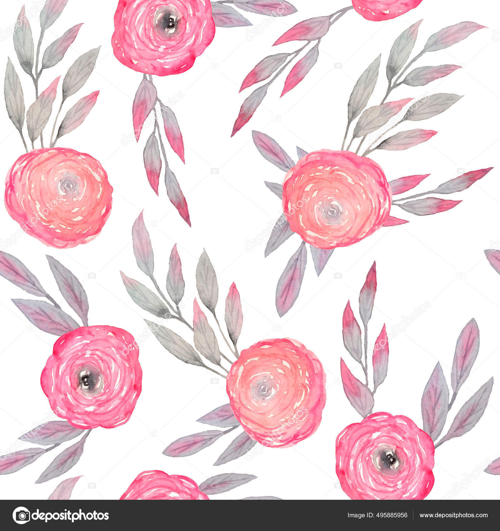 Gray And Pink Flower Background