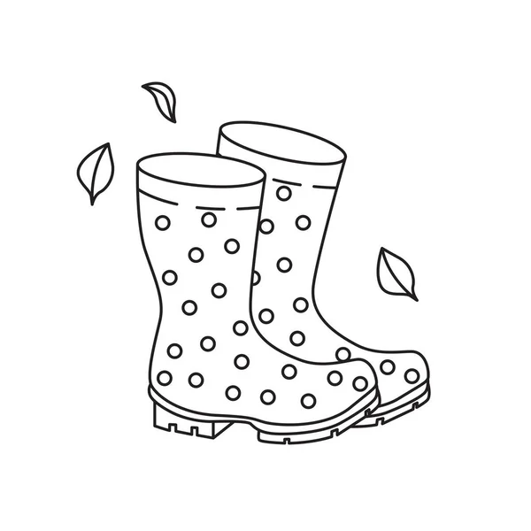 Rain Boots Clipart Black And White