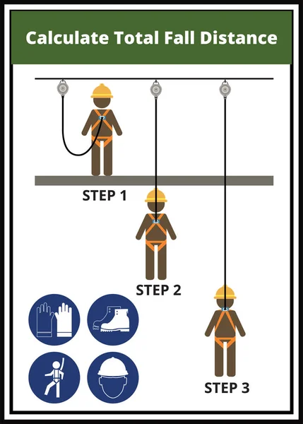 Fall Protection Construction Worker Safety First Vector Design Stock ...