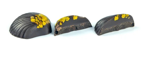 Set Various Shapes Dark White Milk Chocolate Candies Fillings Various ...