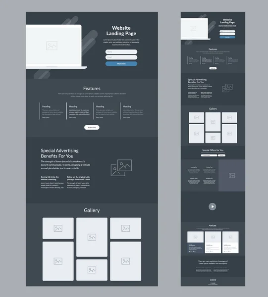 100,000 Website wireframe kit Vector Images | Depositphotos