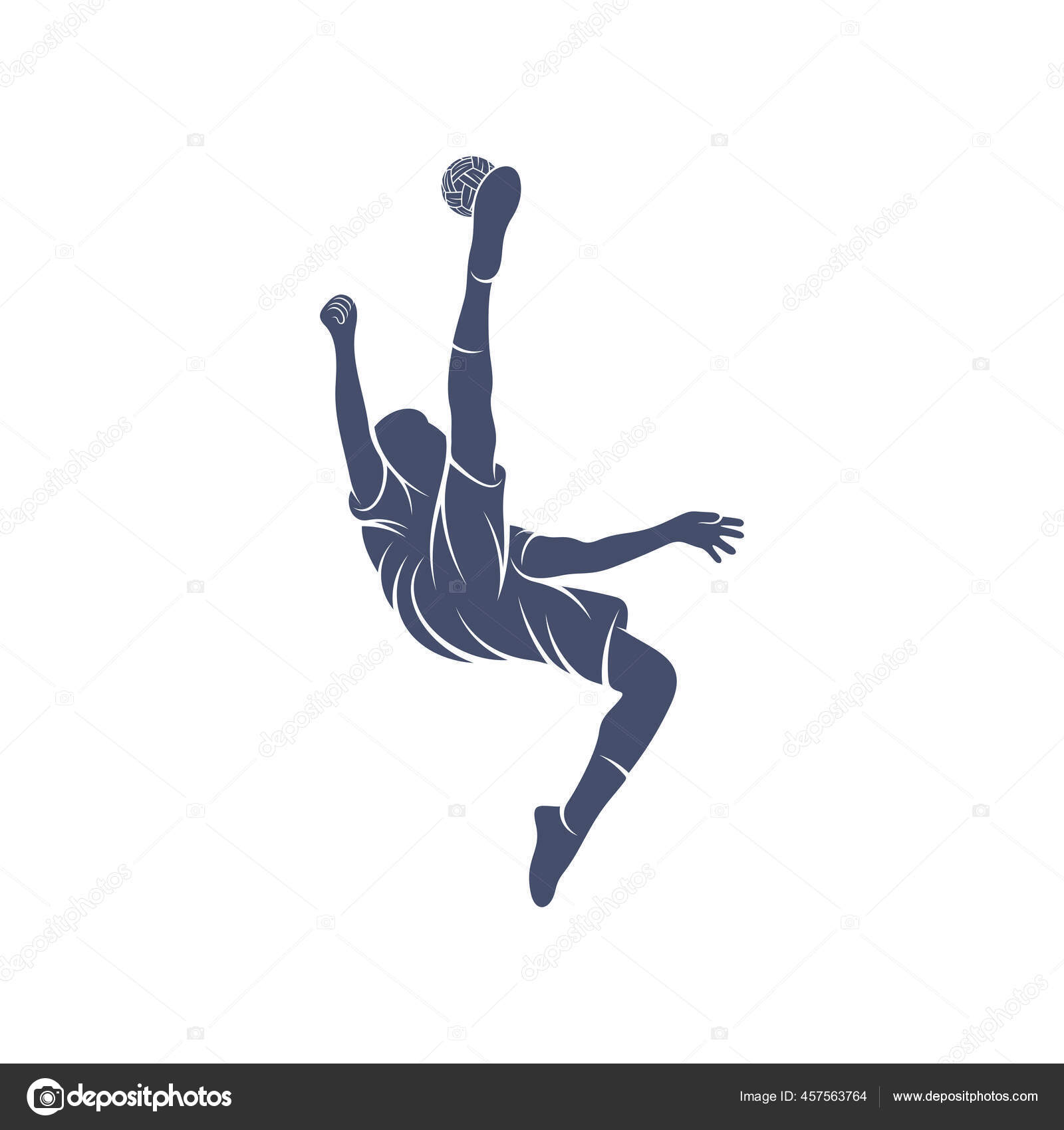 Player Takraw Soccer Design Vector Illustration Creative Takraw Soccer ...