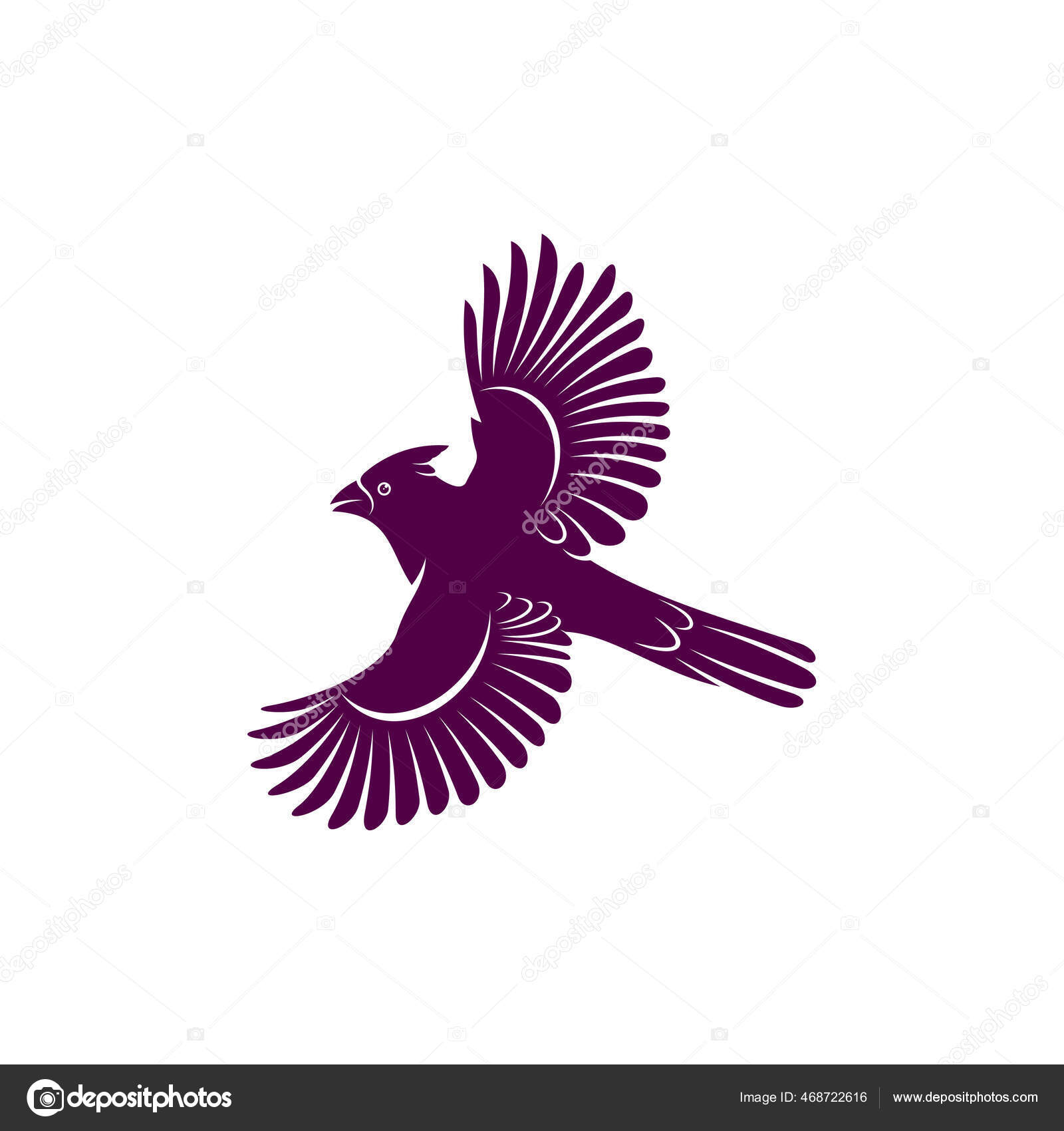 Cardinal Wings Silhouette