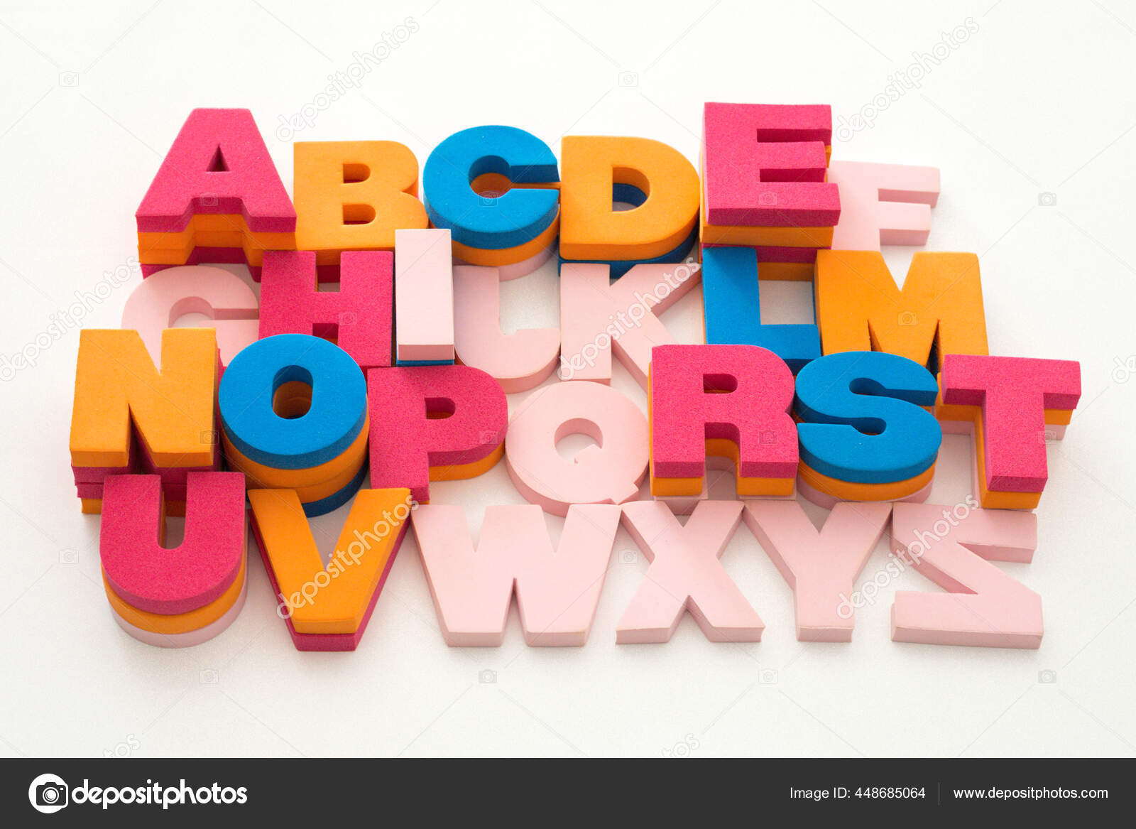 Words Multicolored Letters Multicolored Letters Alphabet Stock ...