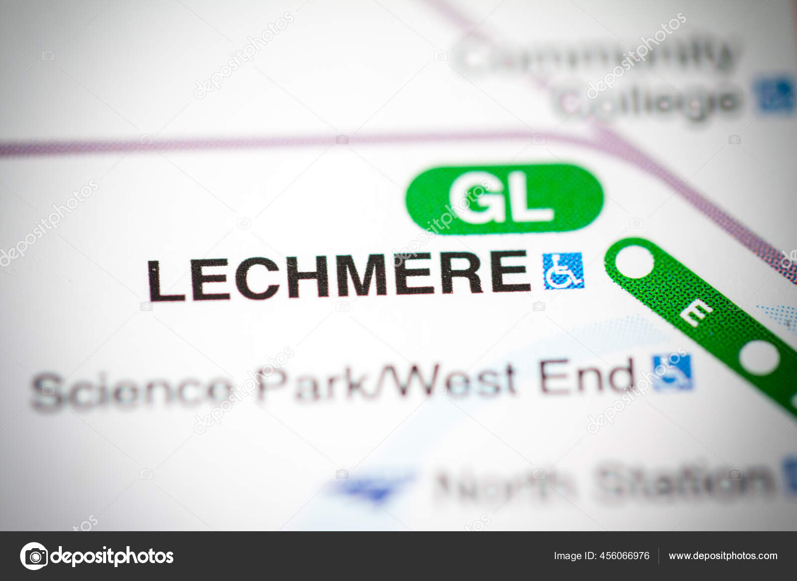 Estación Lechmere Mapa Del Metro Boston — Foto de stock #456066976 ...