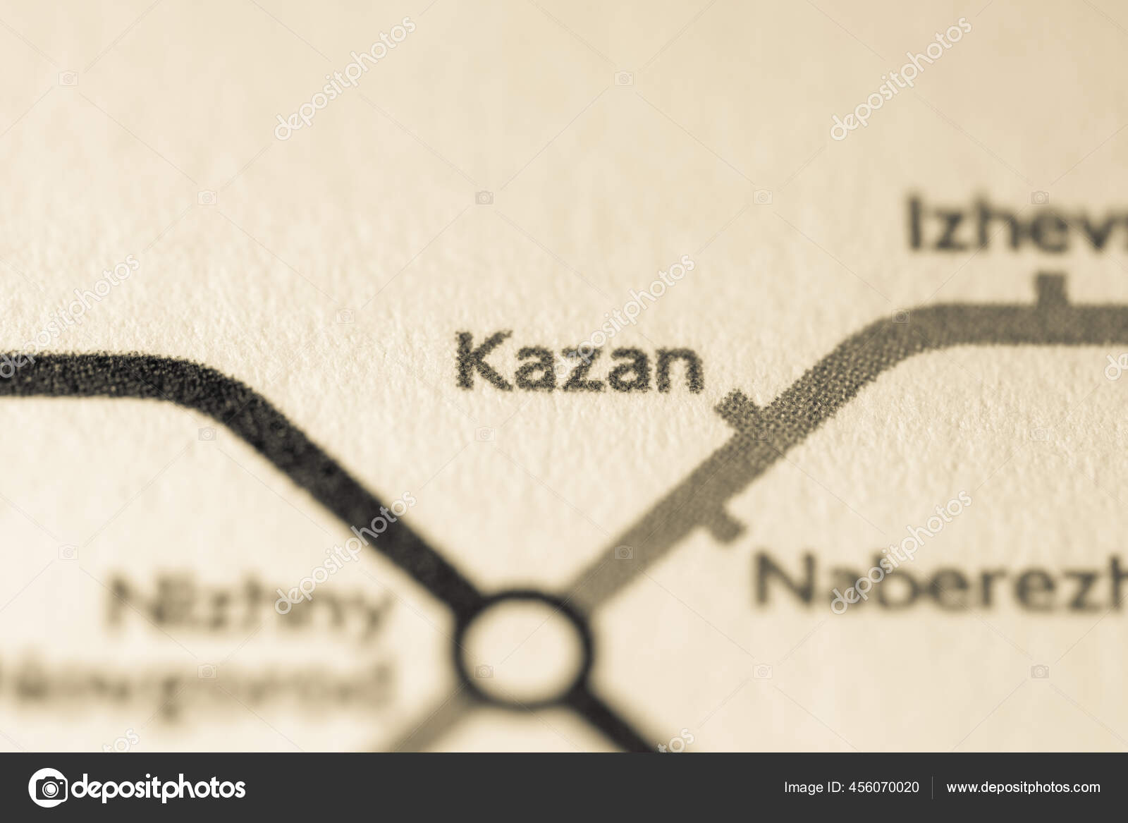 Kazan Rusia Mapa Geográfico: fotografía de stock ...
