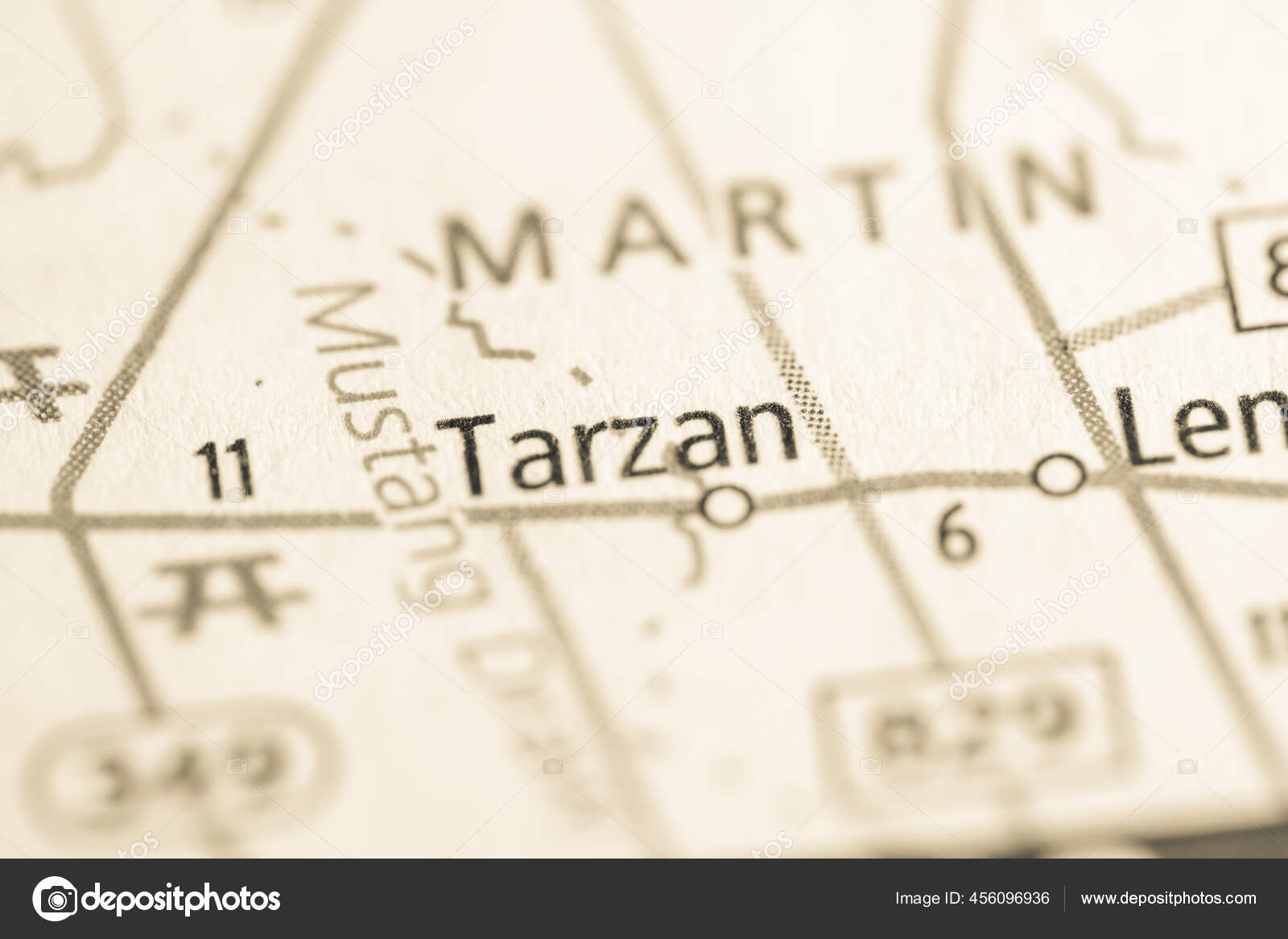 Tarzan Texas Eua Mapa — Foto © aliceinwonderland2020 #456096936