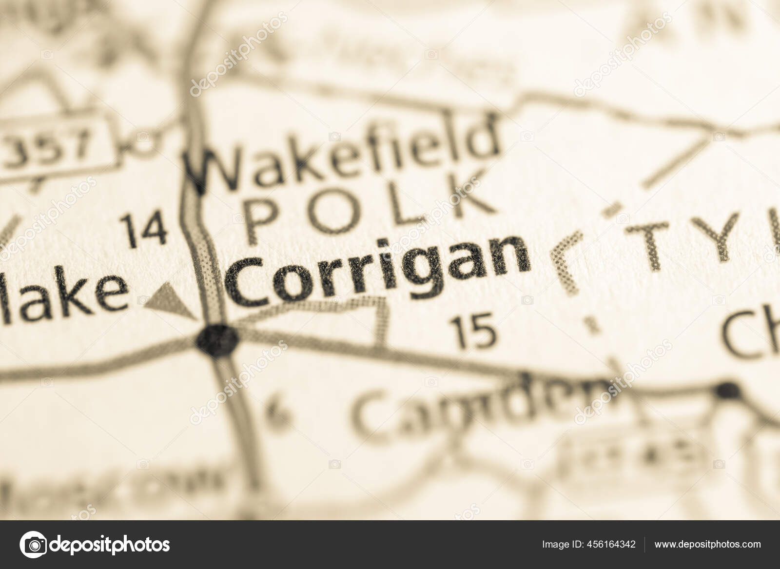 Corrigan Texas Usa Map Stock Photo by ©aliceinwonderland2020 456164342