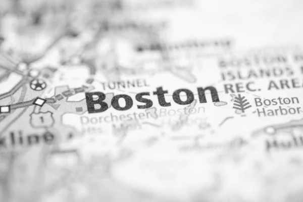 Boston Massachusetts Usa Geographical Map — Stock Photo ...