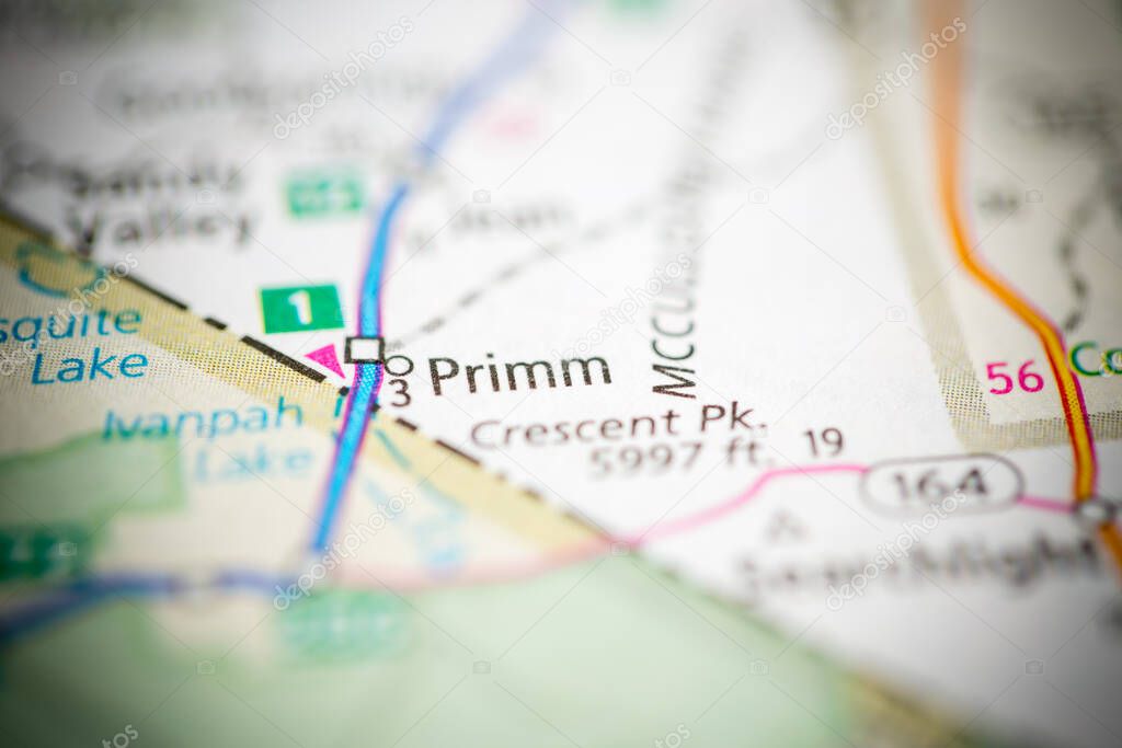 Primm. Nevada. USA en el mapa 2024