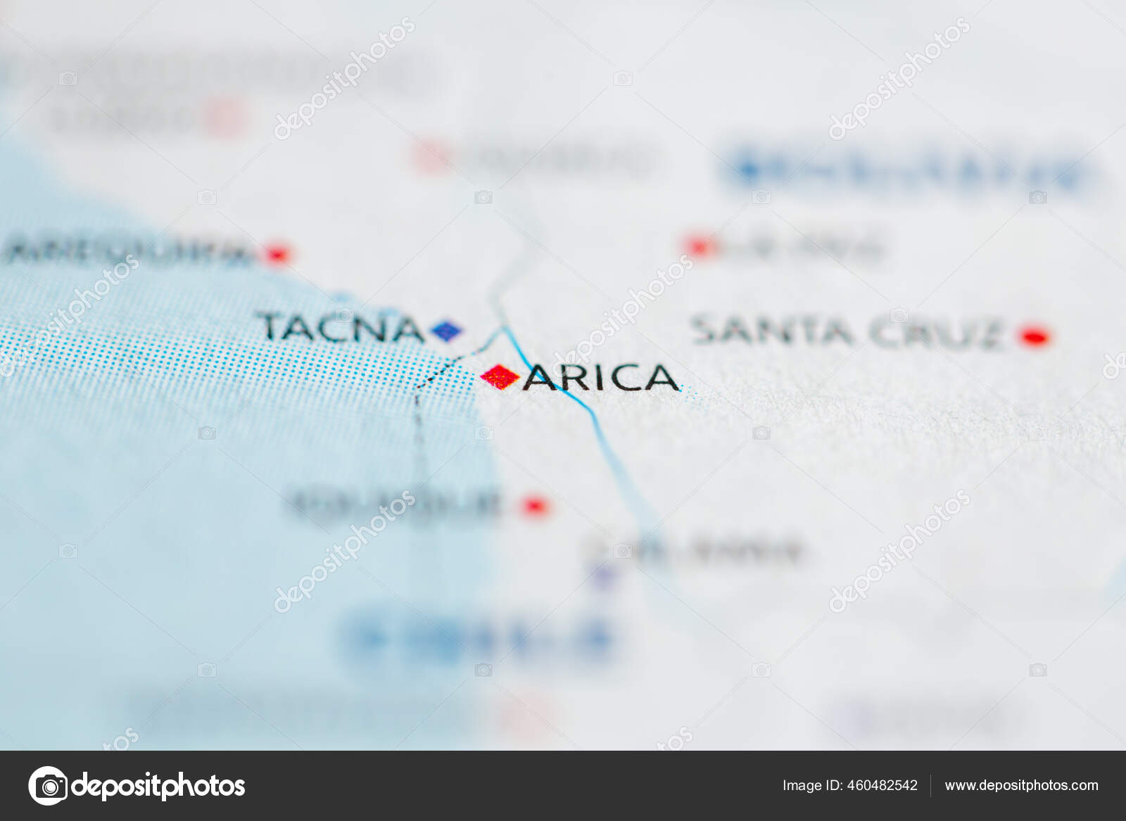 Arica Chile Map Stock Photo by ©aliceinwonderland2020 460482542