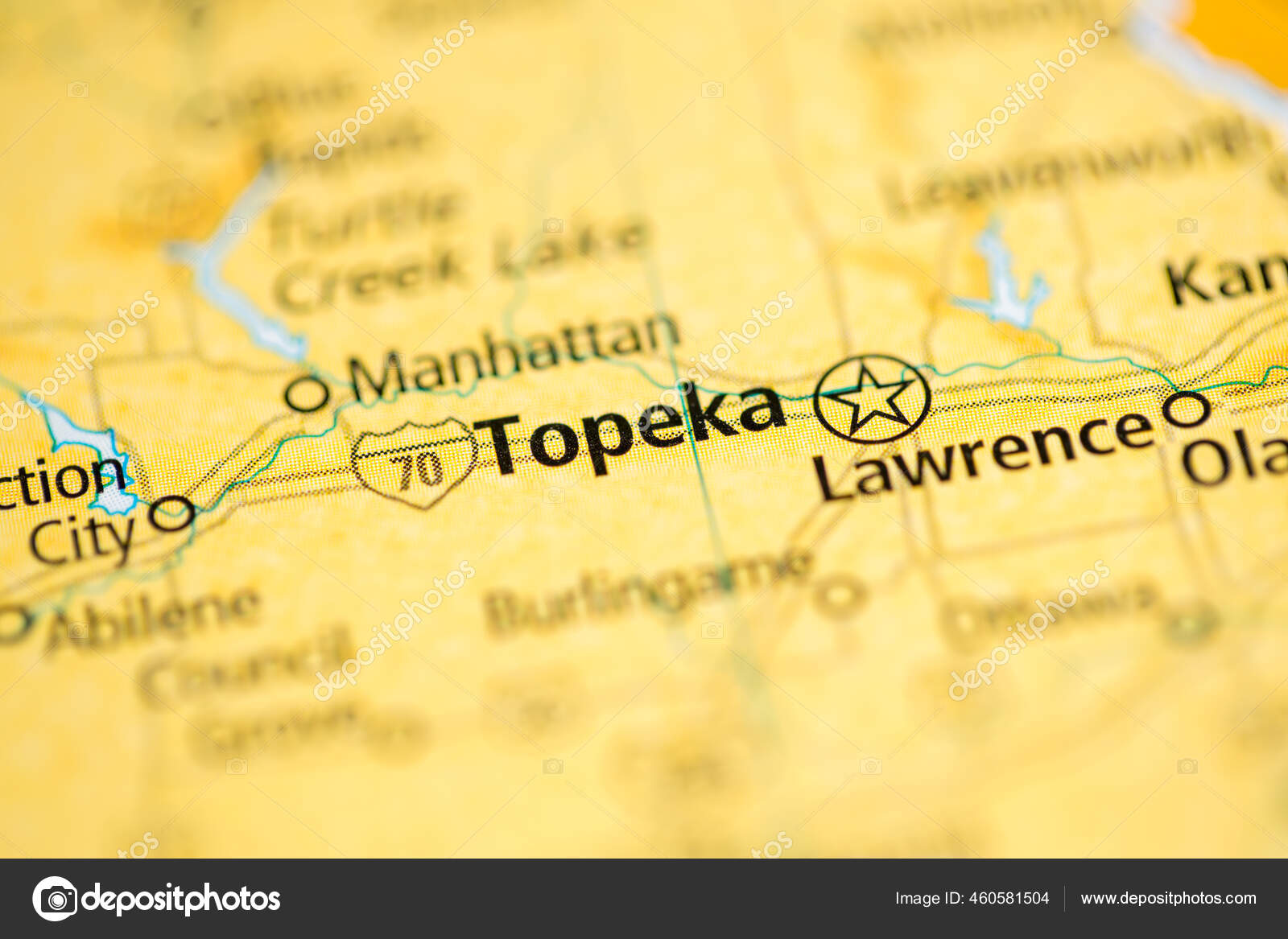 Topeka Kansas Usa Map Stock Photo by ©aliceinwonderland2020 460581504