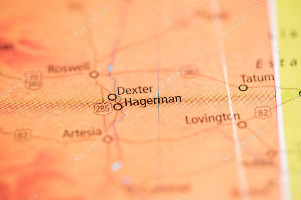 Hagerman. Nuevo México. USA en el mapa 2023