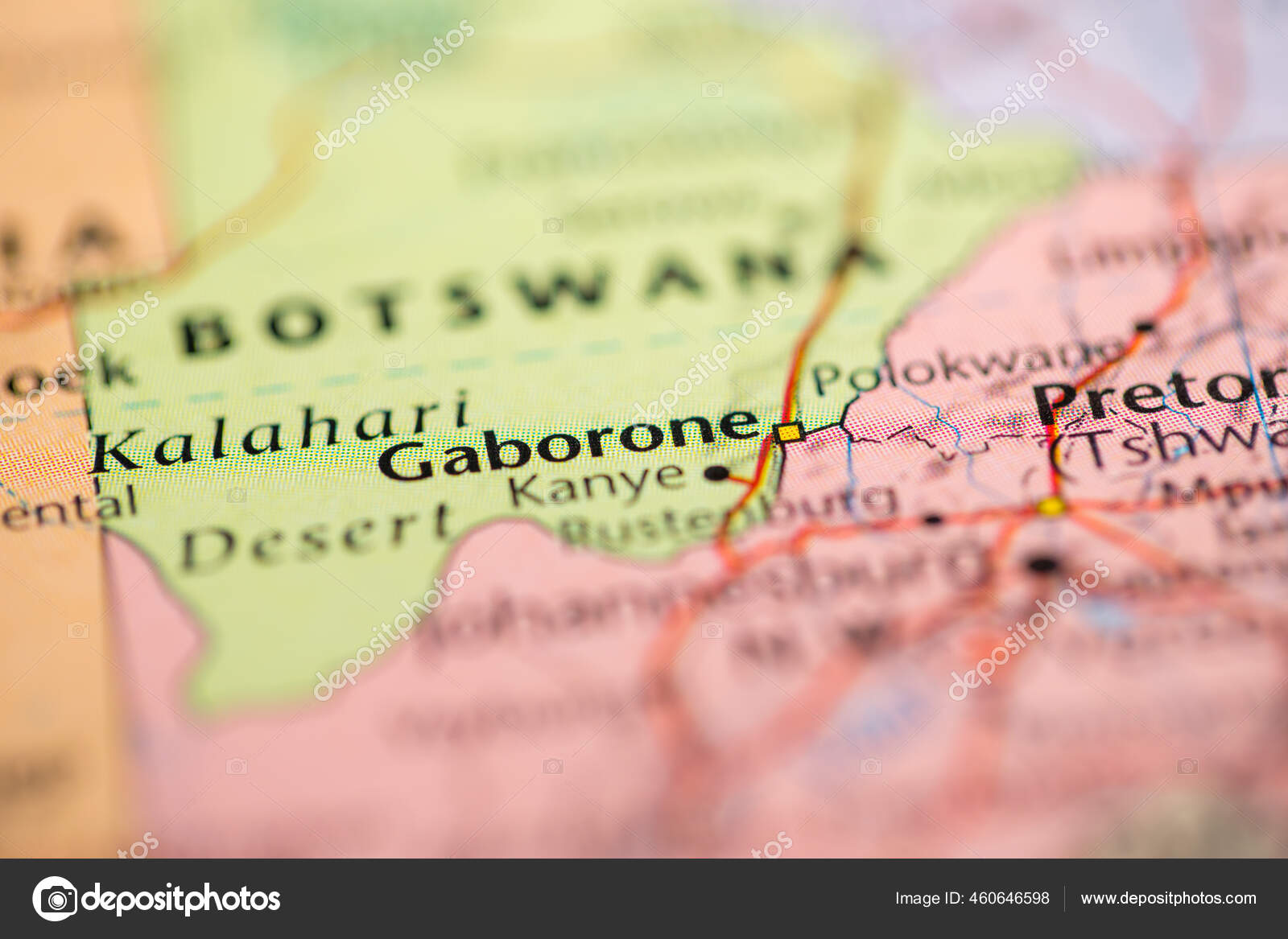 Gaborone Botswana Map Stock Photo by ©aliceinwonderland2020 460646598