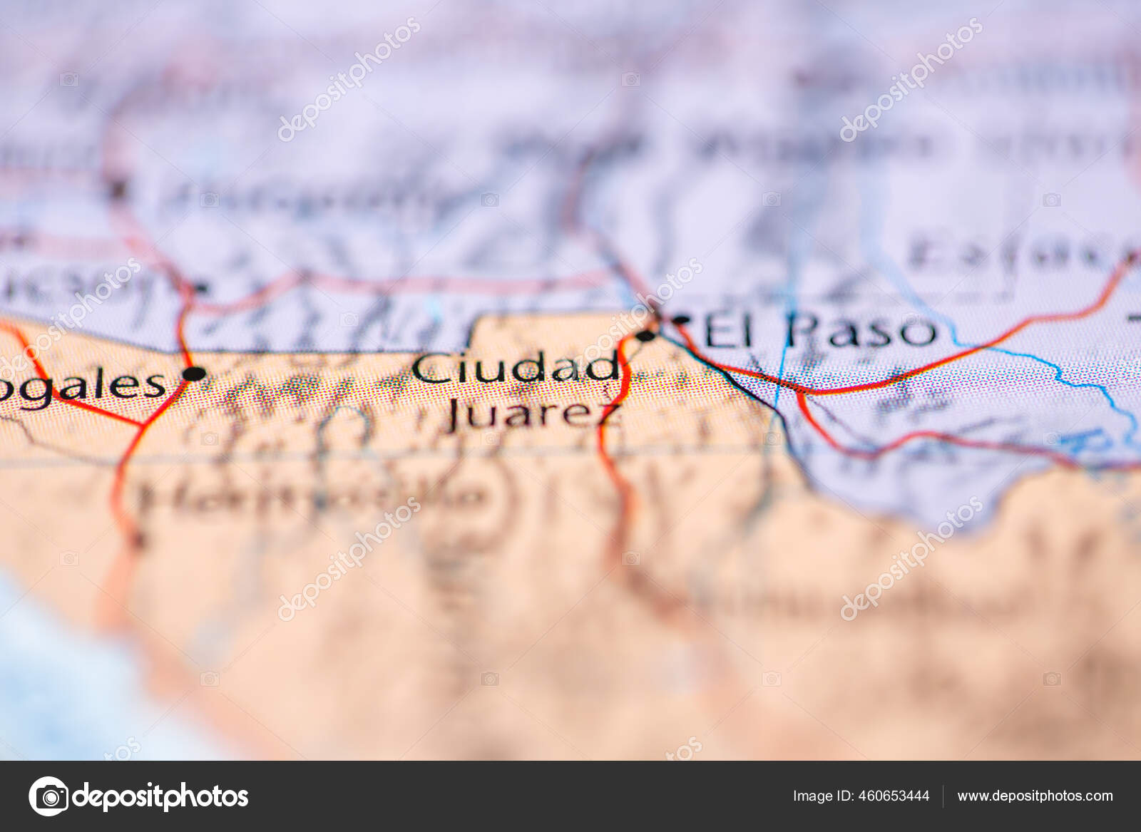 Ciudad Juarez Mexico Map Stock Photo by ©aliceinwonderland2020 460653444