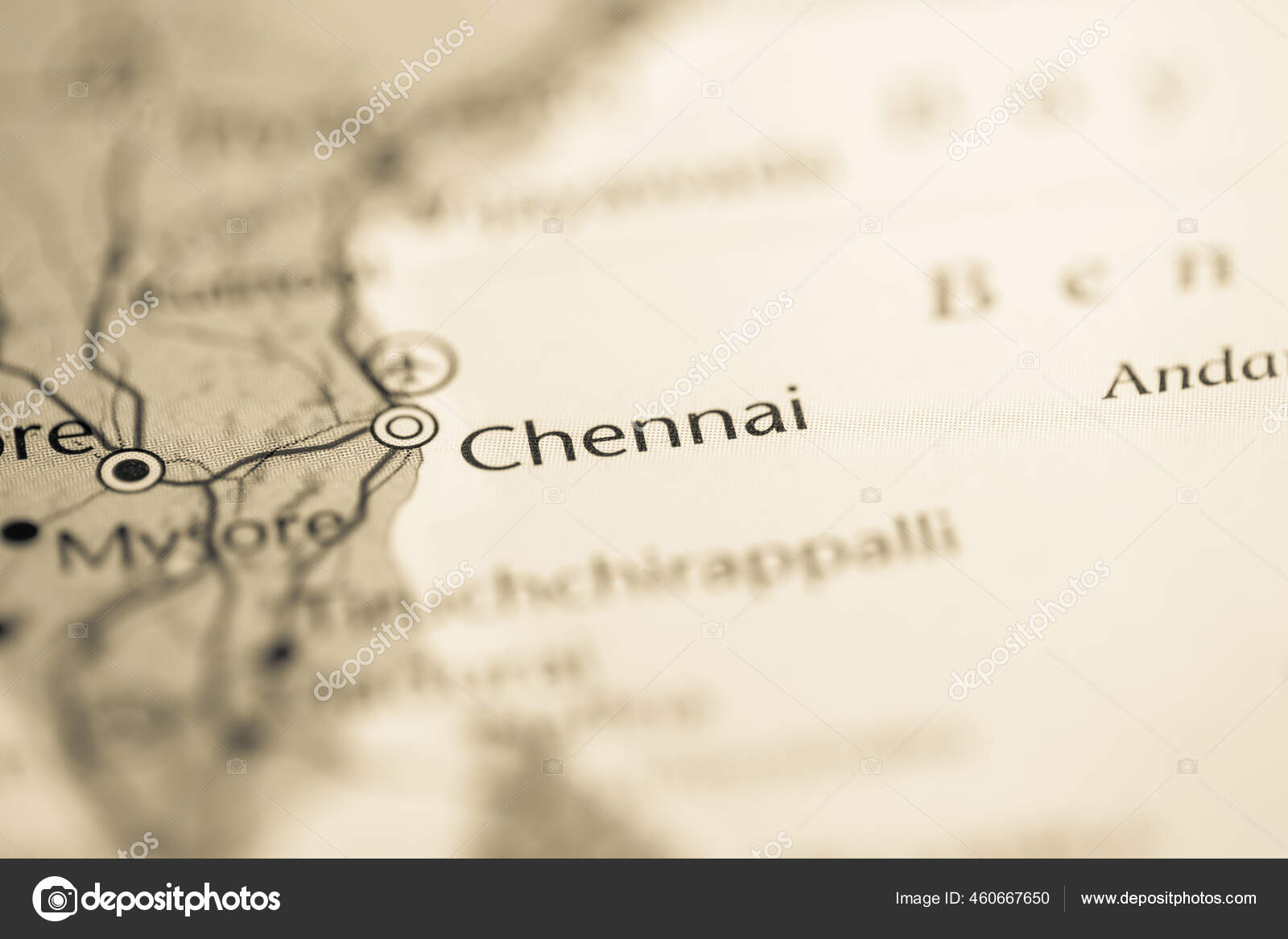 Chennai India Map — Stock Photo © aliceinwonderland2020 #460667650