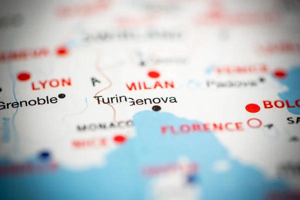 Génova. Italia en un mapa — Foto de stock #331283870 ...
