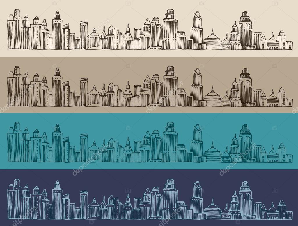 Hand drawn city sketches Stock Vector Image by ©grop #72754633