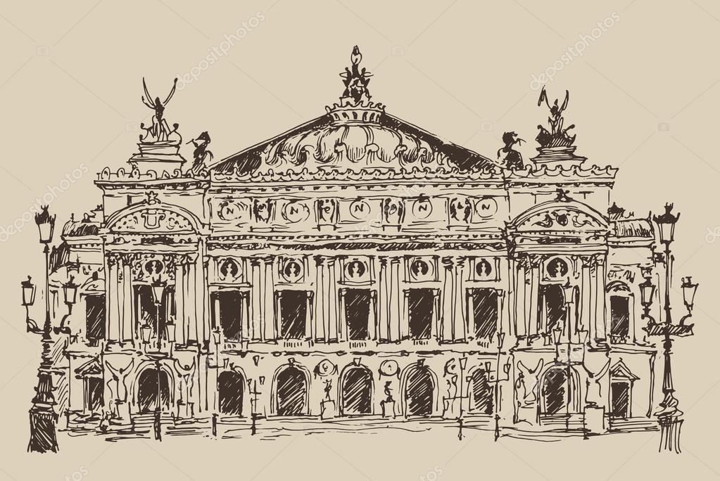 Paris opera house Stock Vector Image by ©grop #72755421