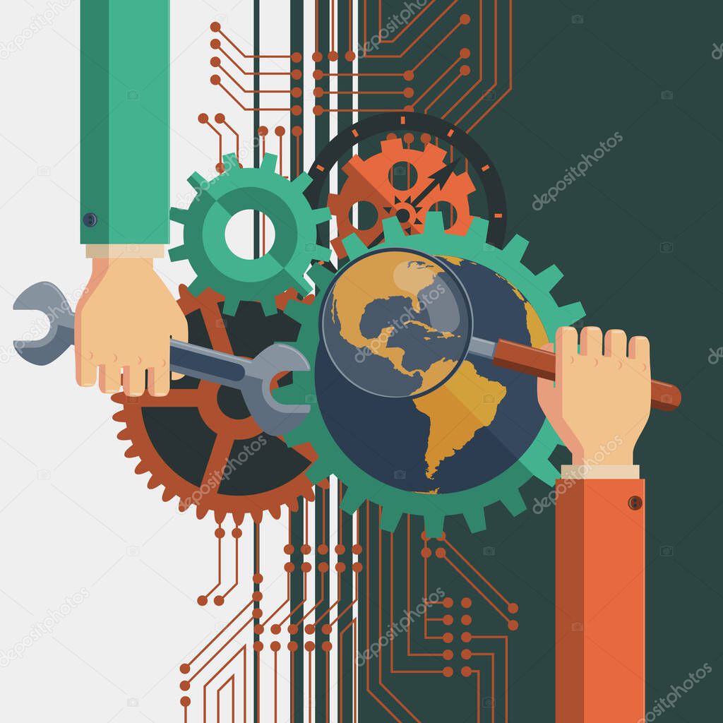 Ilustraci n de optimizaci n de motores de b squeda. Ilustraci n vectorial. Optimizaci n de ...