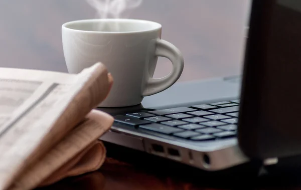 Newspaper and coffee - Stock Image - Everypixel