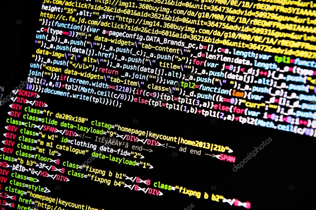 Código fuente del lenguaje informático — Foto de stock #119479706 ...