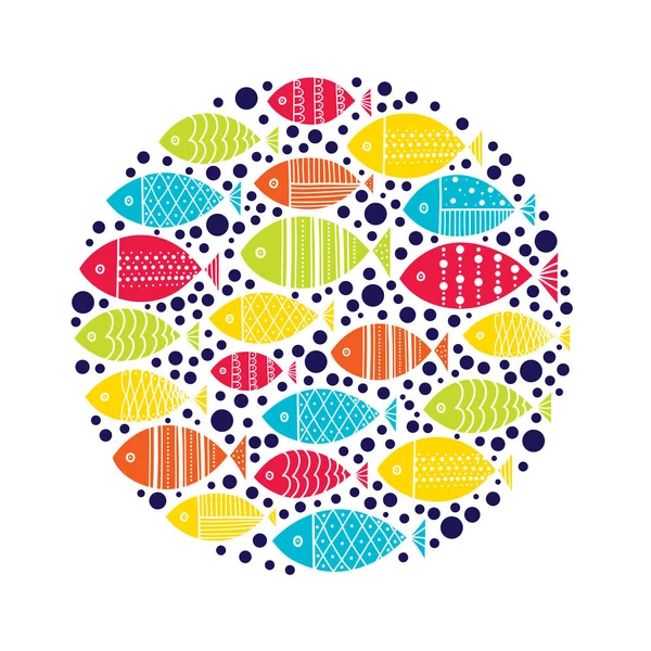 Cute Fish Card Motif Fish Stock Vector by ©vyazovskaya 394983258