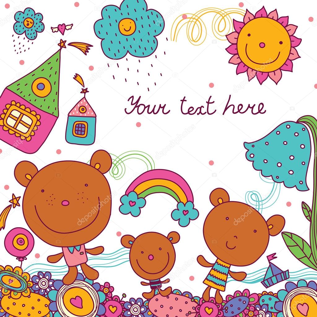 Cute postcard. Stock Vector by ©vyazovskaya 53653079