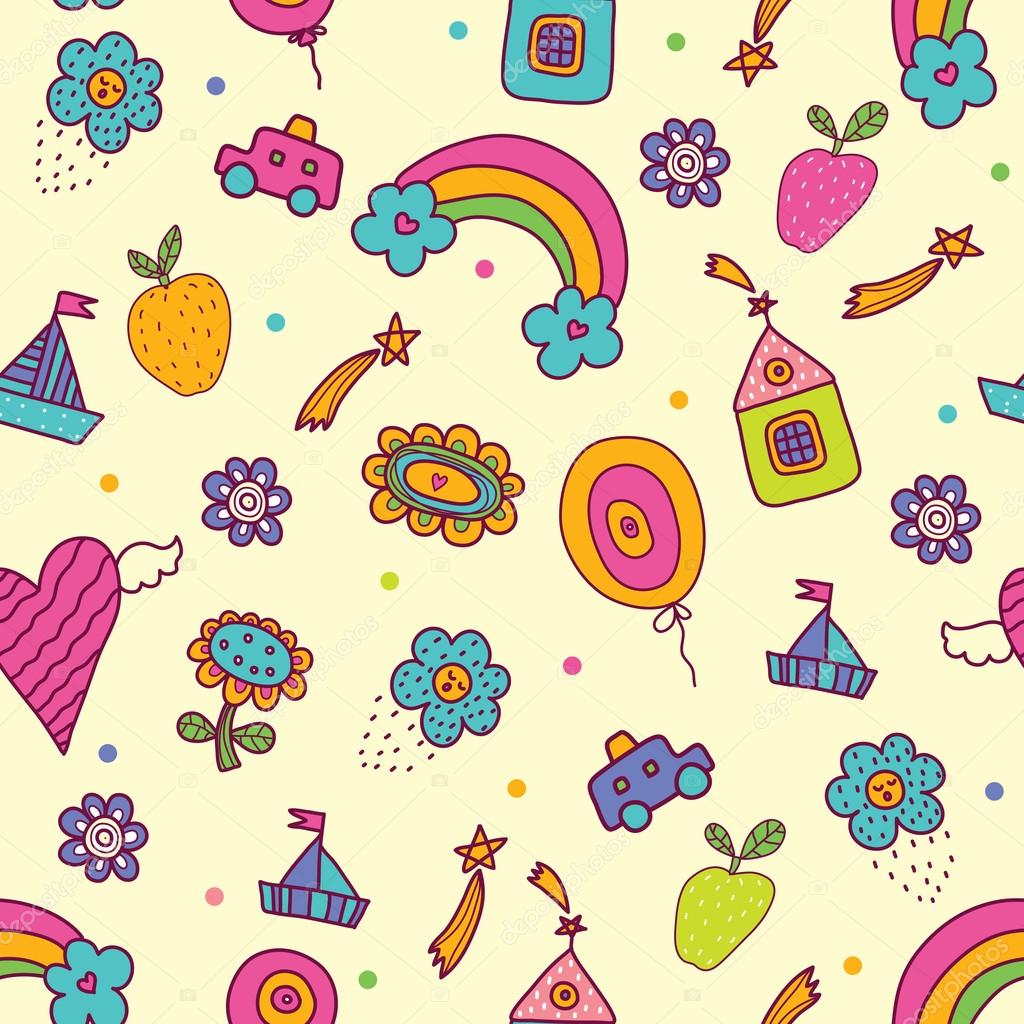 Seamless pattern for kids Stock Vector Image by ©vyazovskaya #53653187