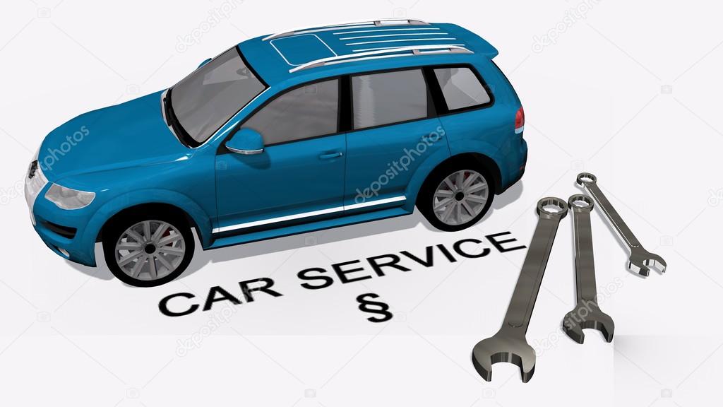 Car service text in front of a car ⬇ Stock Photo, Image by ...