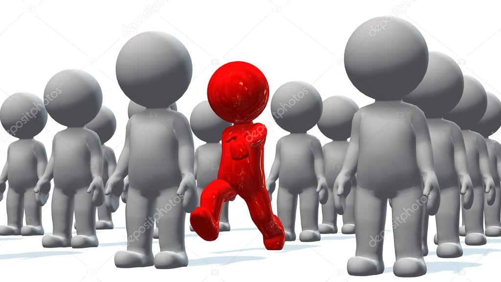 Person standing out from the crowd ⬇ Stock Photo, Image by ...