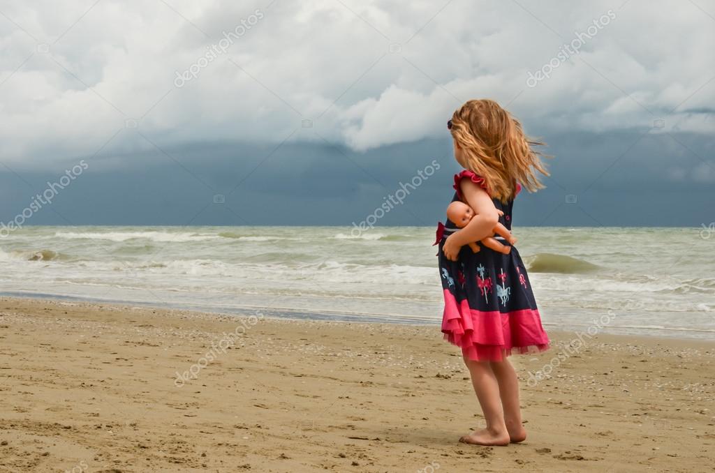 Little Girl Standing Back