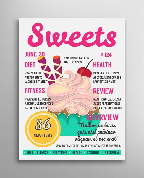 Sweets cover Vector Art Stock Images | Depositphotos