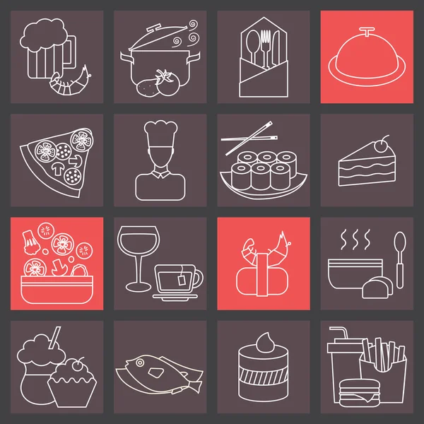 Fast food vector icons set — Stock Vector © Yapanda #49179637