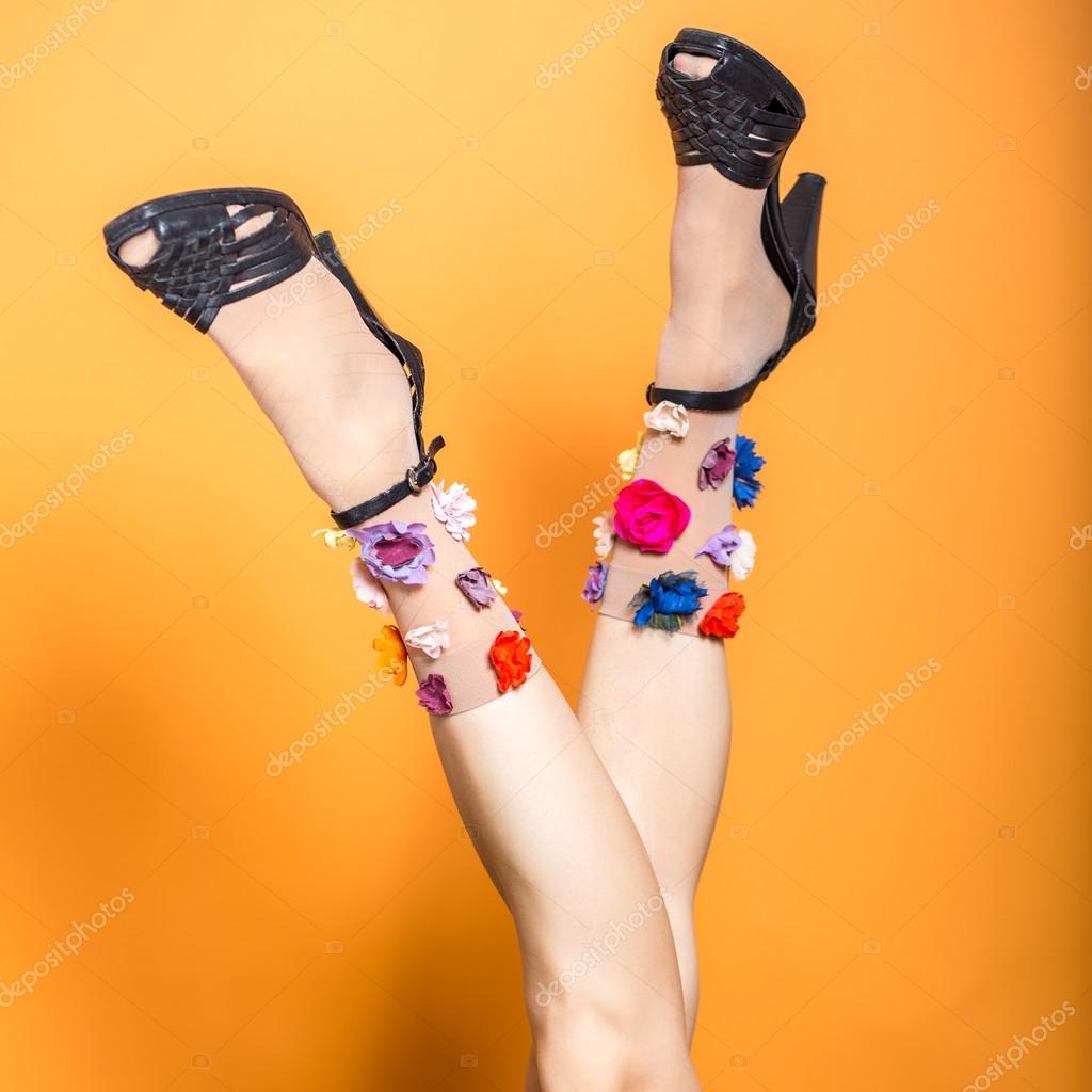 Funny woman legs — Stock Photo © HappyCity #103044826